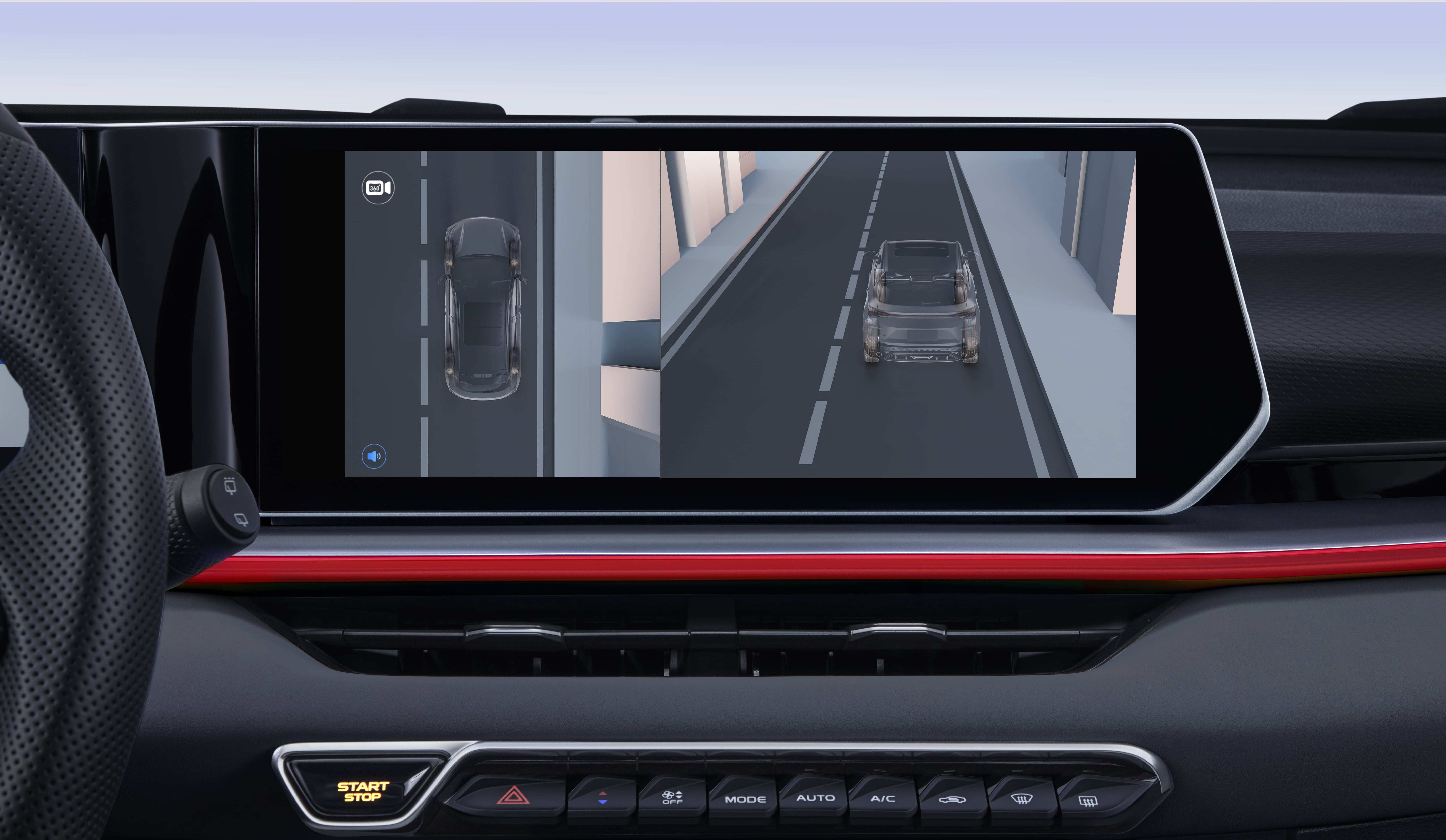 Caméra de recul avec vue panoramique à 360° degrés